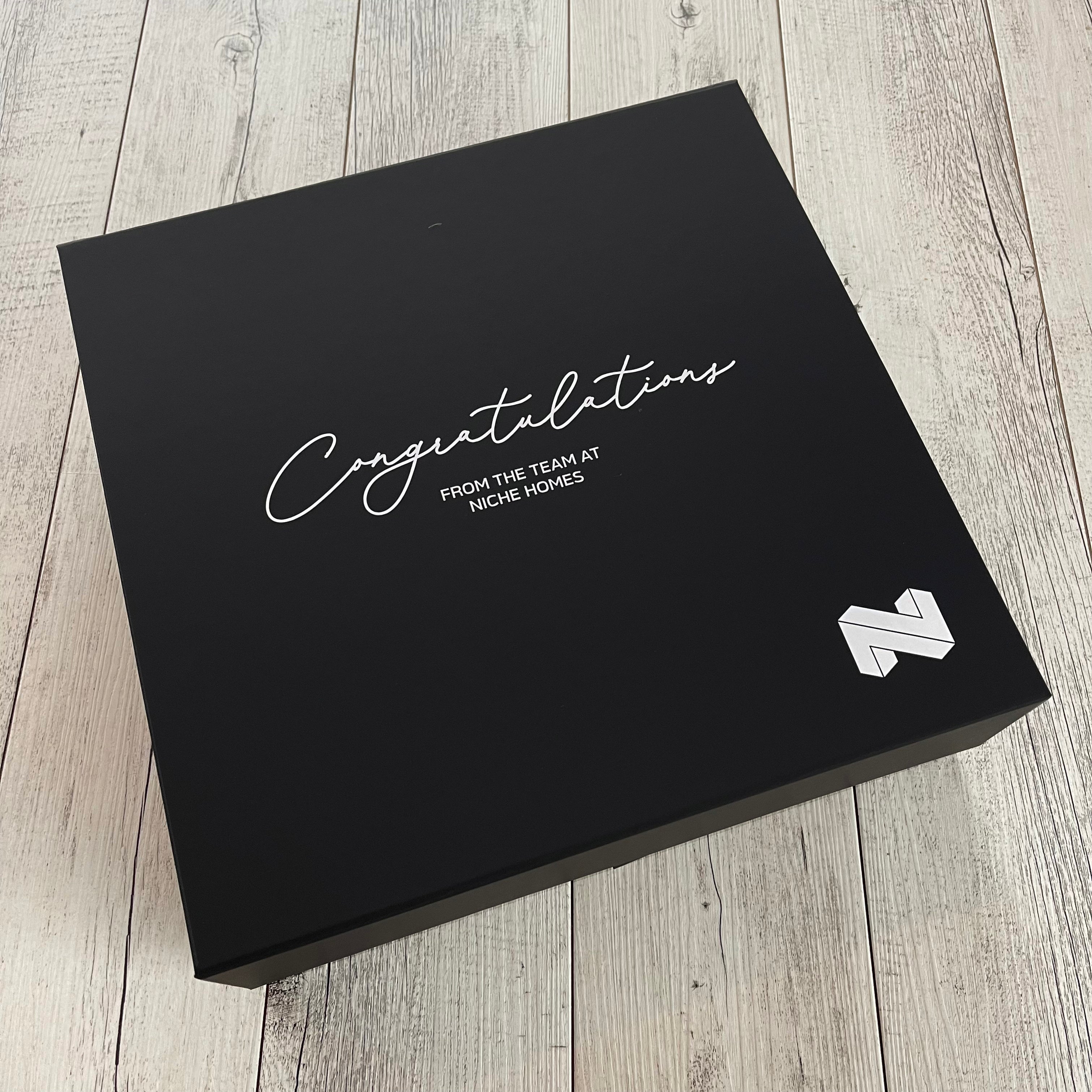 Large Hamper Box Soft Touch Black – Pack of 10 - The Box Office