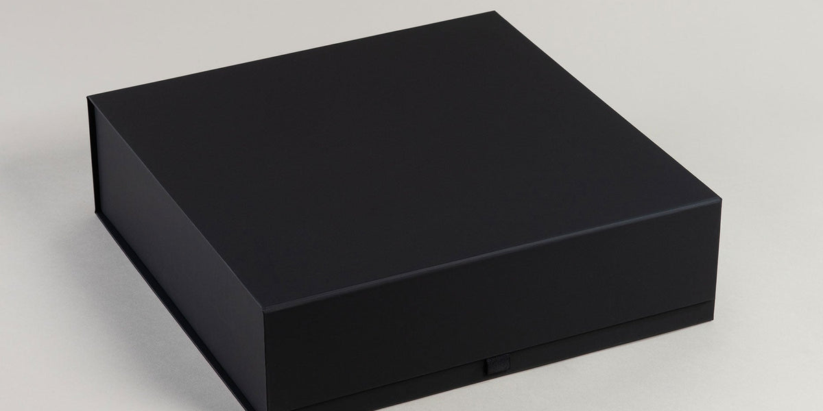 Large Hamper Box Soft Touch Black – Pack of 10 - The Box Office